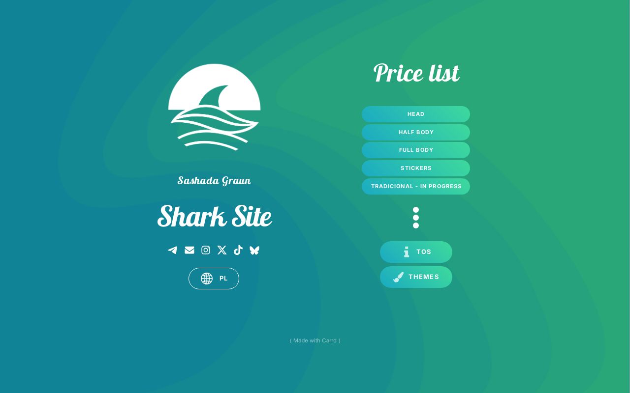 Shark Site - Home page